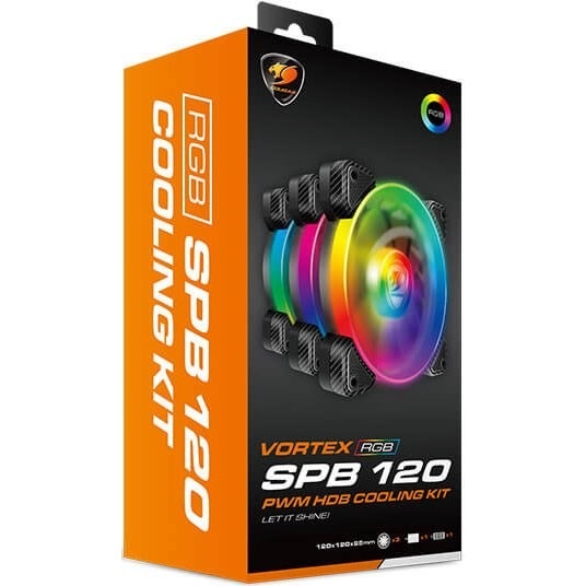 Cougar Vortex RGB SPB 120 PWM HDB Cooling Fan Kit