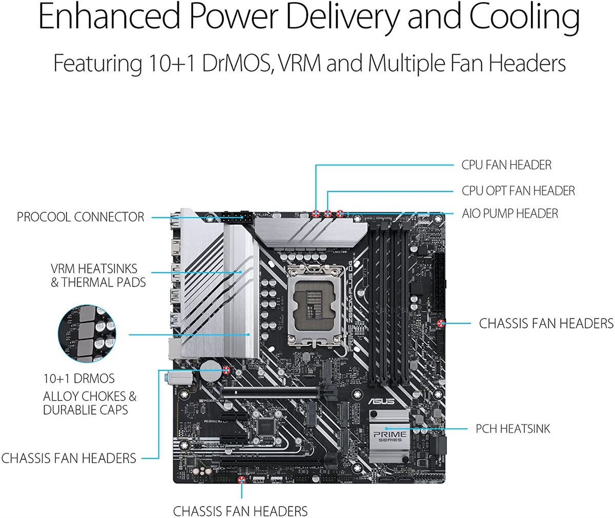ASUS Prime Z690M-Plus D4 LGA 1700 (Intel 12th Gen) microATX Motherboard
