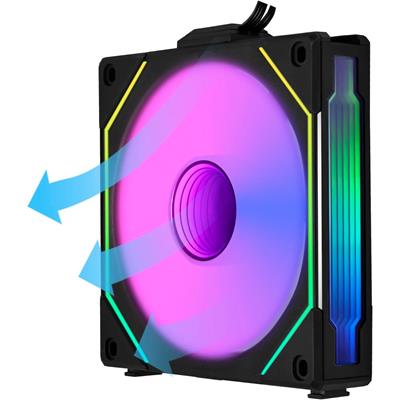 Lian Li Uni Fan SL-Infinity Reverse Blade Single Black | 120mm Single ...