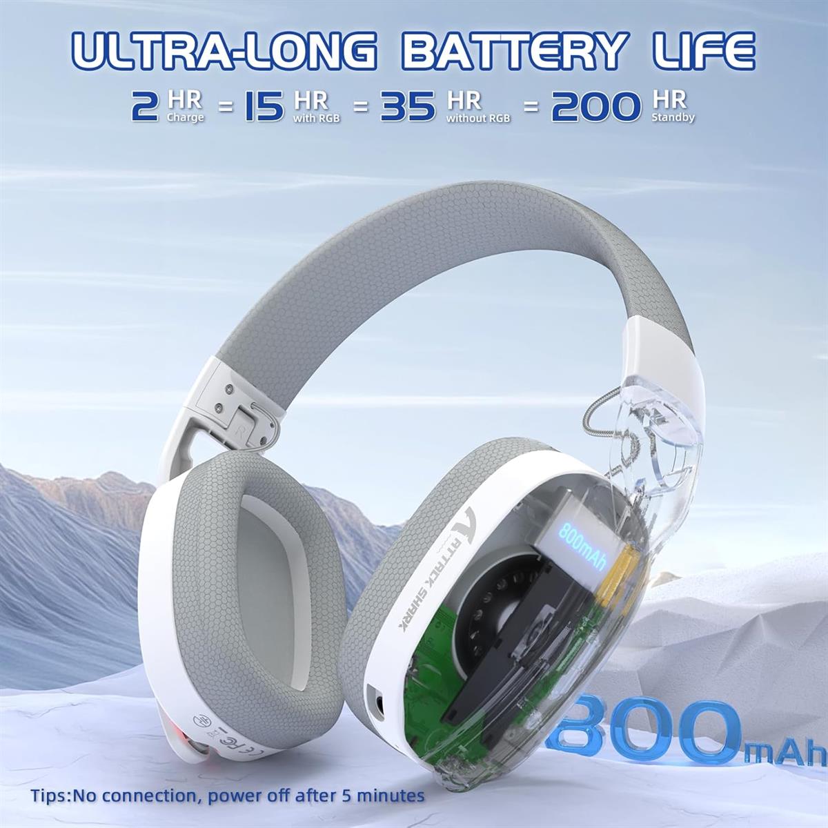 Attack Shark L90 (White) | Wireless Gaming Headset | Price in Pakistan