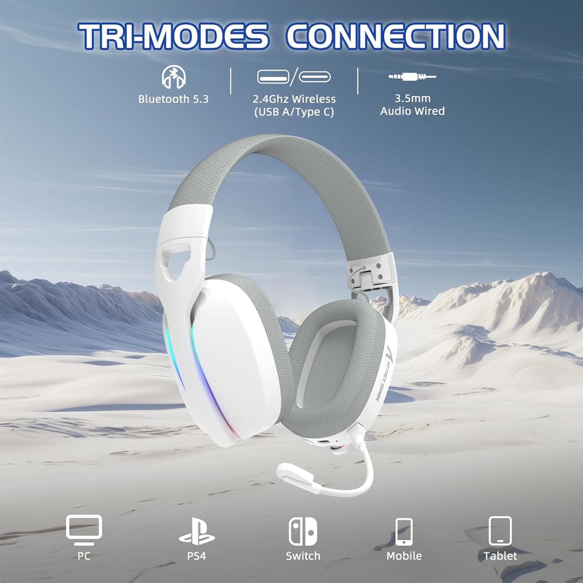Attack Shark L90 (White) | Wireless Gaming Headset | Price in Pakistan