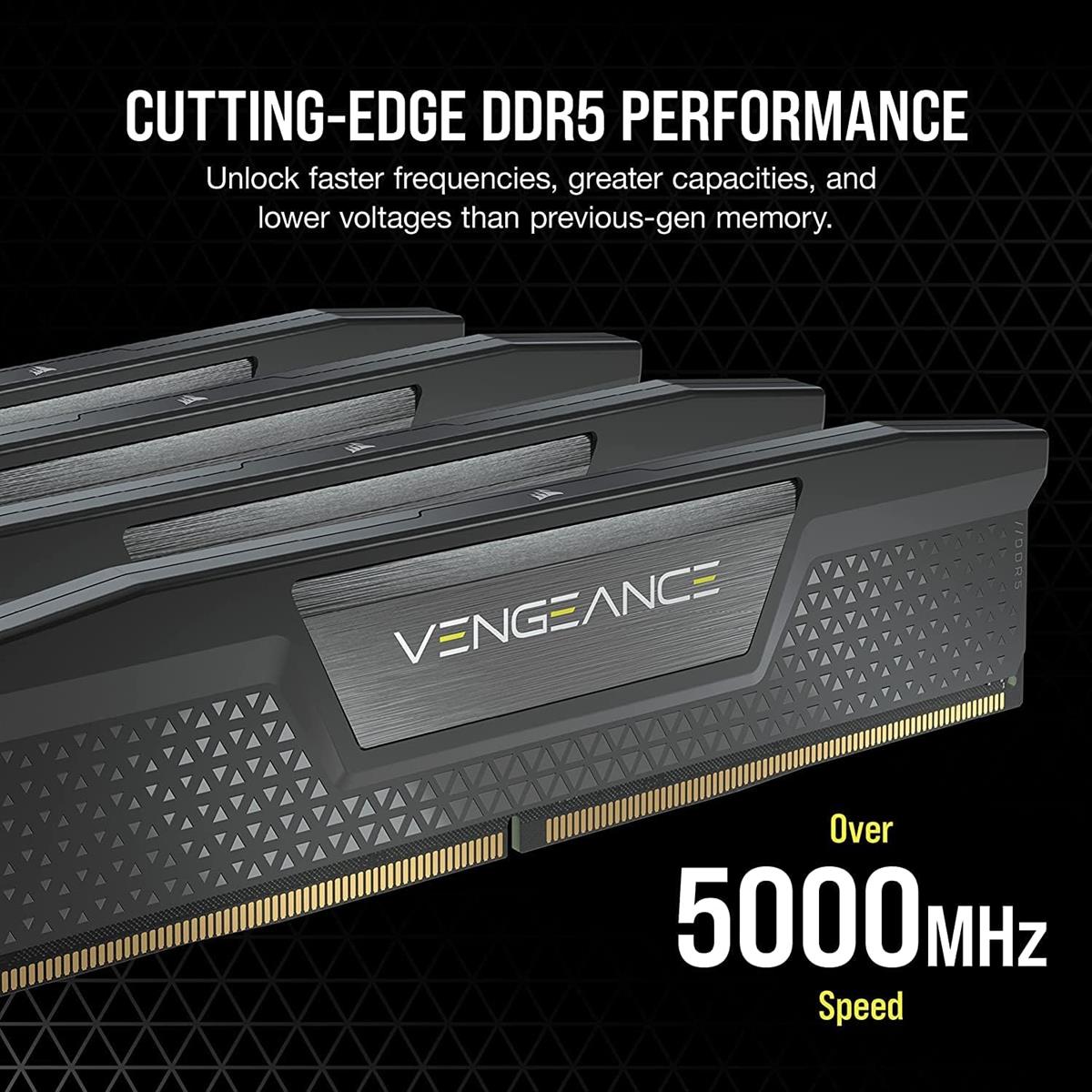 Corsair Vengeance 32GB (2x16GB) 6400MHz C32 Black | 32GB DDR5 Desktop ...