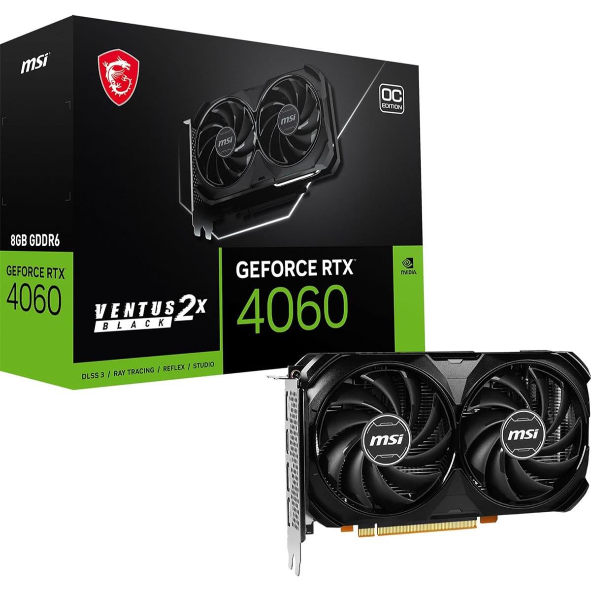 MSI Gaming GeForce RTX 4060 8GB GDDR6 128-bit Video Card MSI Gaming ...