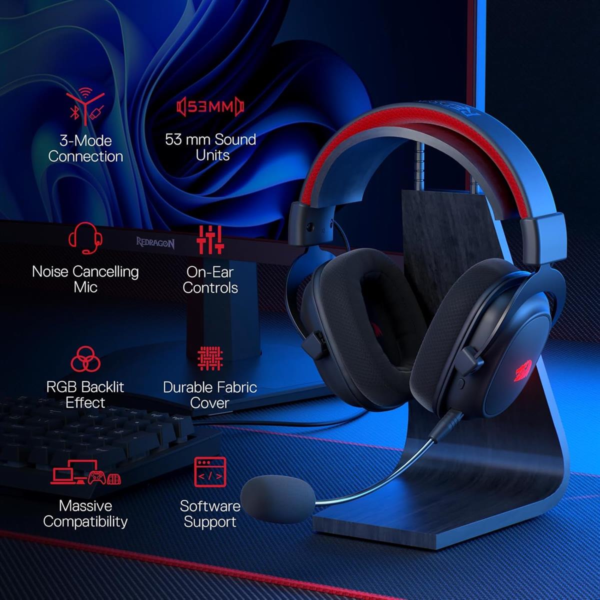 Redragon H510 Zeus Pro | Wireless Gaming Headset | Price in Pakistan