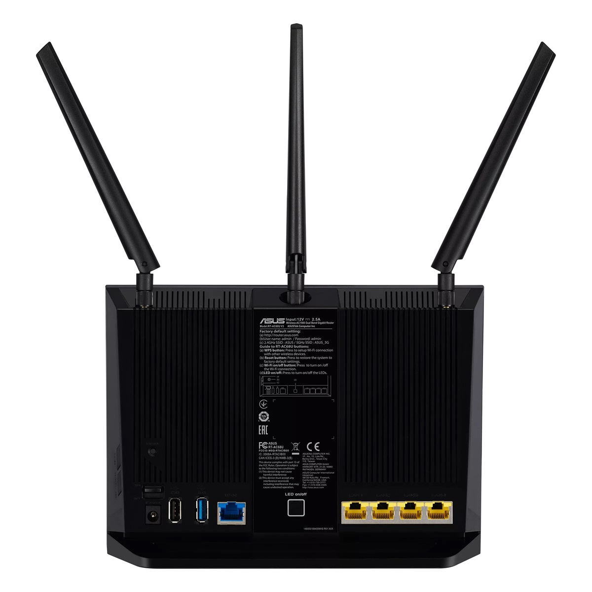 Asus RT-AC68U V3 | AC1900 Dual Band Gigabit WiFi Router
