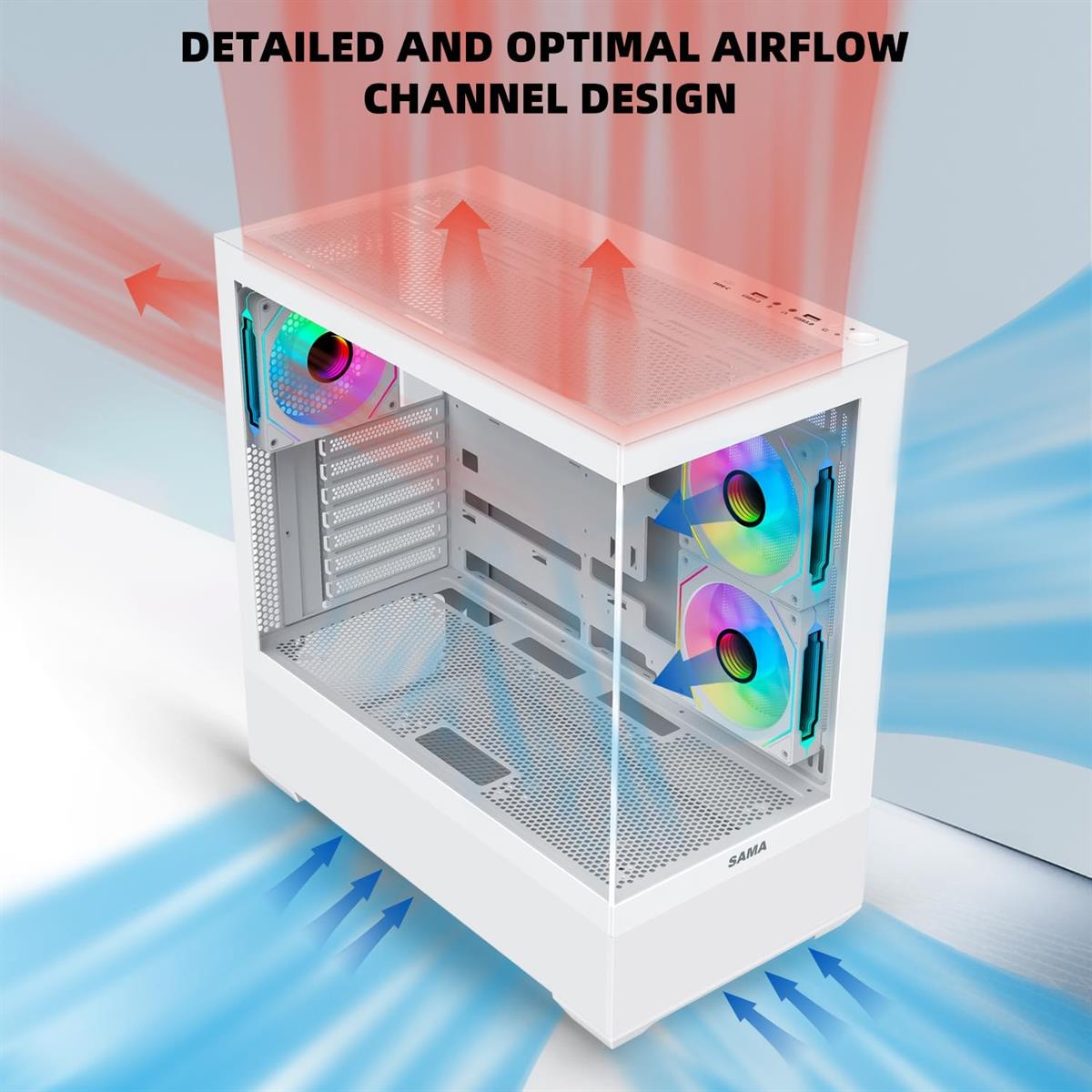 Sama Neview SV02 White | ATX PC Casing | Price in Pakistan