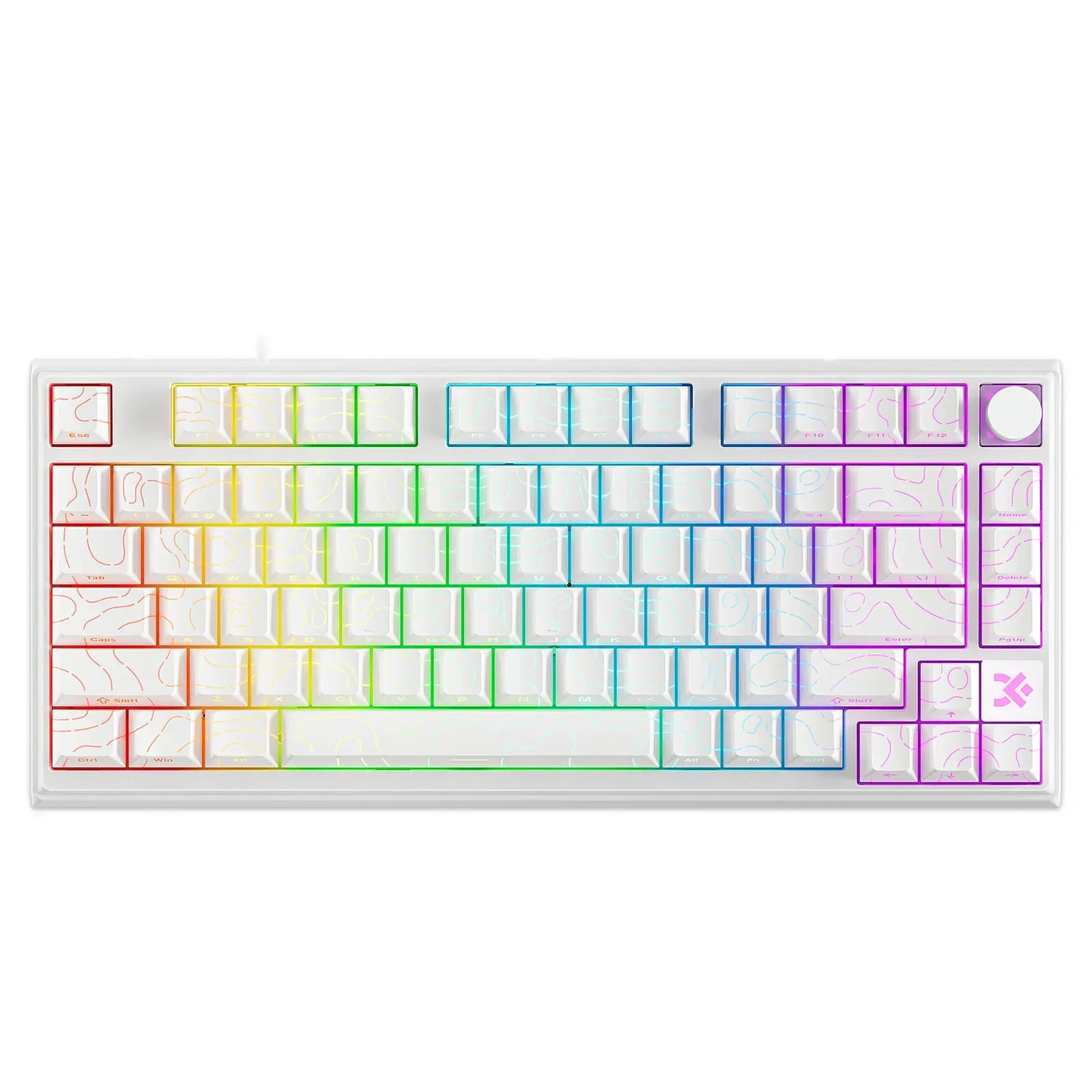 Skyloong GK75 HE (Contour Line White) | Wired Gaming Keyboard | Price ...
