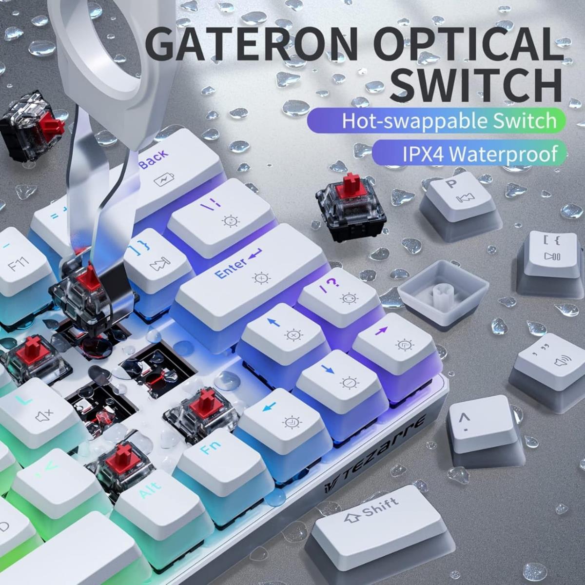 Tezarre TK63 White | Wireless Gaming Keyboard | Price in Pakistan