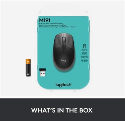 Logitech M191 Wireless Mouse Mid Grey