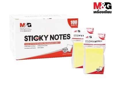 M&G YS-66 Yellow Colour Pastel Memo Sticky Notes 3x2 Inches