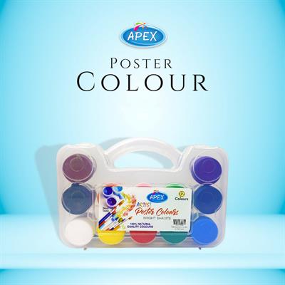Apex A-1248PC Artist 12 Poster Colour Set