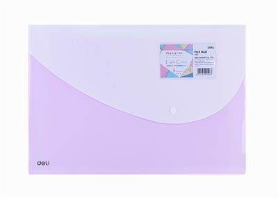 Deli Macaron E5506 2-Pocket Legal Button File Bag