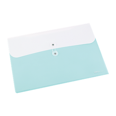 Deli E5507 2-Pocket Legal Button File Bag