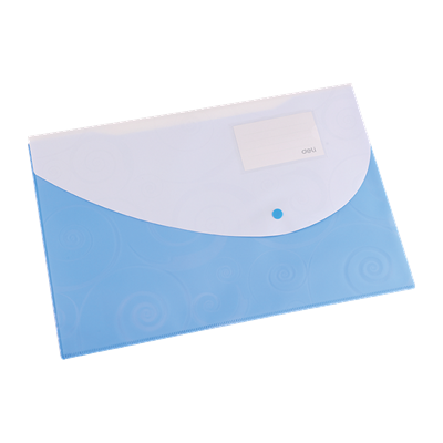 Deli E5664 2-Pocket Deco Legal Button File Bag