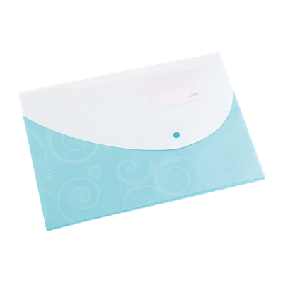 Deli E5664 2-Pocket Deco Legal Button File Bag