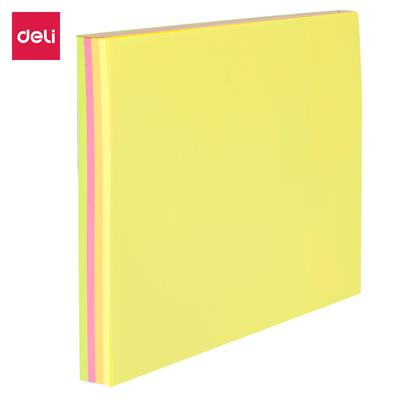 Deli EA02602 Neon Color Sticky Notes 4 Colours 3x3 Inches