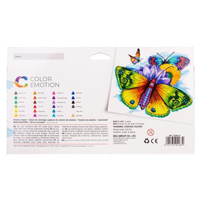 Deli EC200 Color Emotion Plastic Crayons