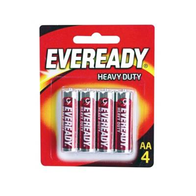 Eveready 1015 Red AA Battery x 4 Blister Pack (Pencil Cell)