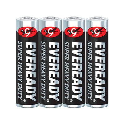 Eveready 1212 Black AAA Battery x 4 Blister Pack (Pencil Cell)