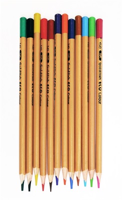 Goldfish T12P Eco Triangular Full Size 12 Colour Pencils Plastic Pack