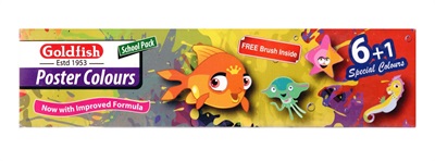 Goldfish Poster Colour Plastic Bottle 6 + 1 Colour Set