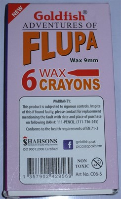 Goldfish C06-S Flupa Wax Crayons 06 Colours