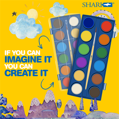 Shark OC-12 Water Colour Paints 12 Colours