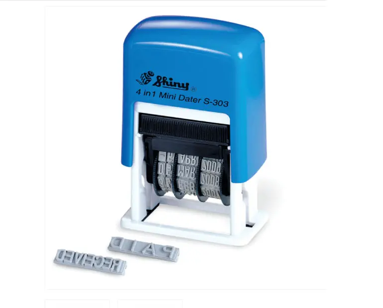 Shiny S-303 4-in-1 Mini Dater with Paid/Received/MFG/EXP