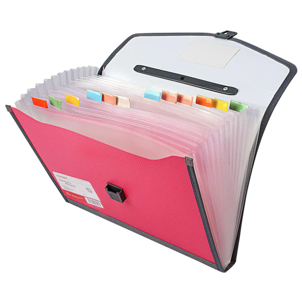 Tranbo KF12B FC 13 Pockets Expanding File with Handle