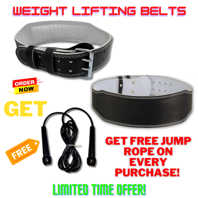 Indoor sports, jump rope, weight lifting belts