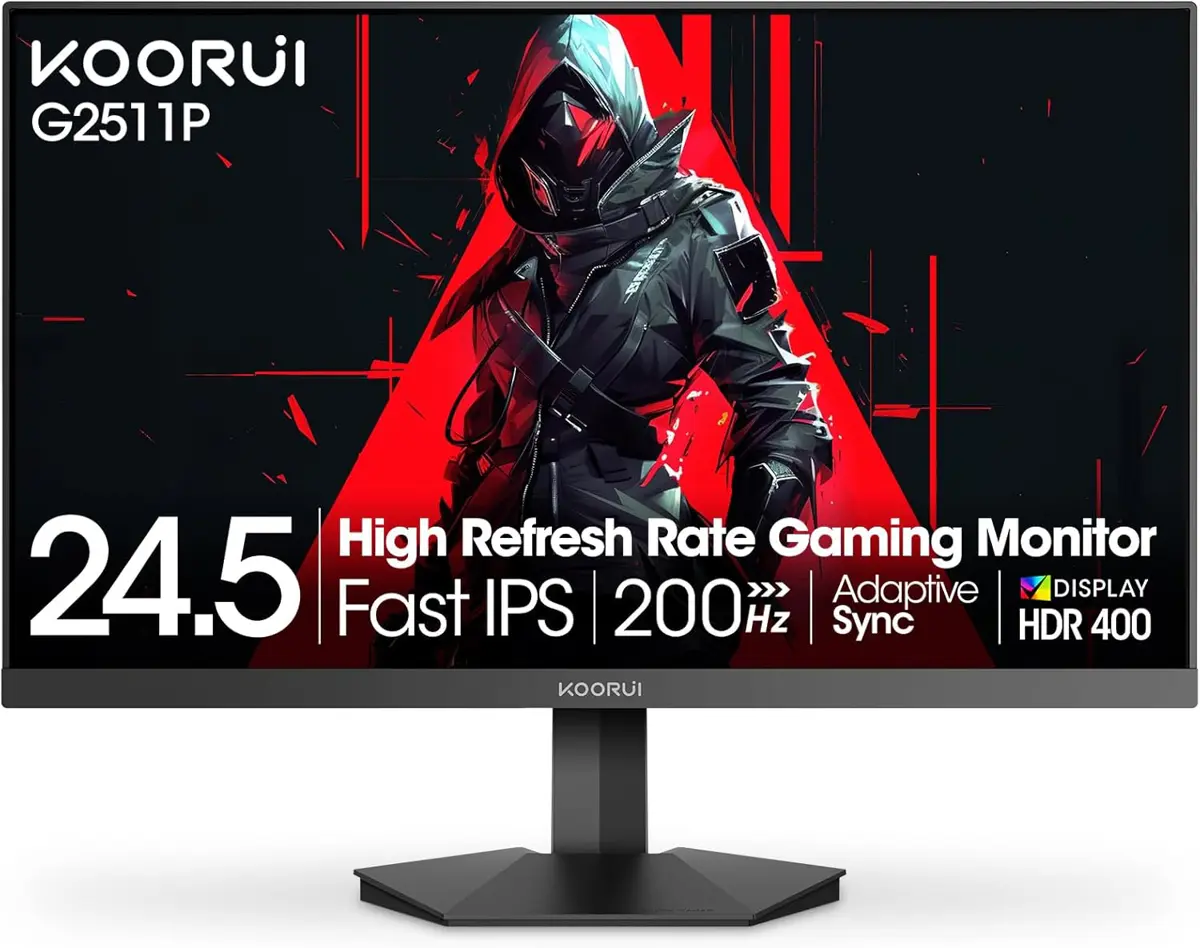 KOORUI 24.5 Inch Gaming Monitor 200Hz, 1ms, FHD(1920 * 1080p) IPS ...