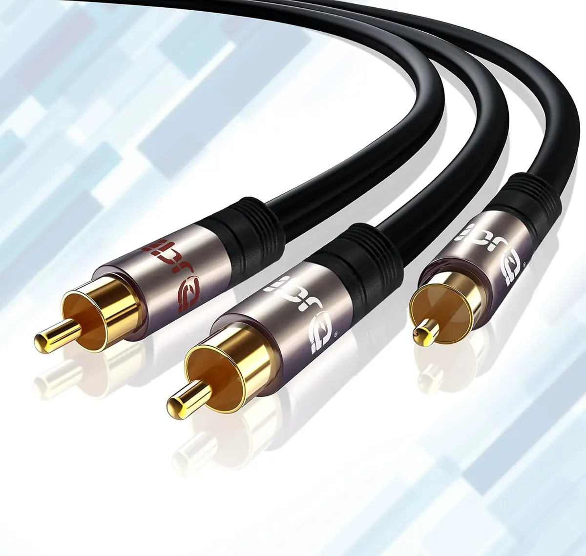 IBRA RCA Cable 3m, Y Cable/Subwoofer Cable/Audio Cable / 1 x RCA to 2 x ...