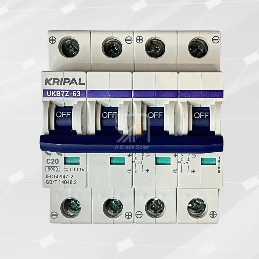 KRIPAL 4 Pole DC MCB – Miniature Circuit Breaker for Solar Systems ...