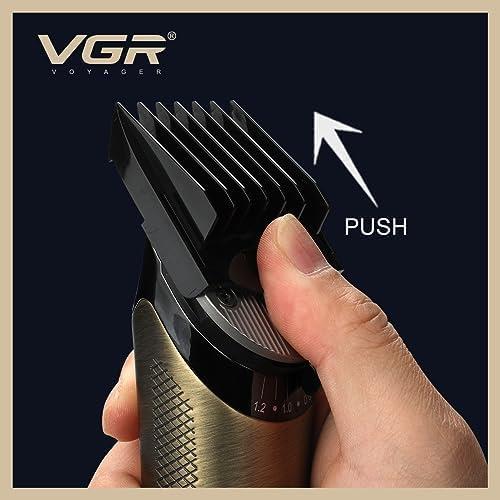 VGR V-669 Premium Metal Housing Salon Series Pro Li Outliner Cordless Hair Clipper with Dual ...