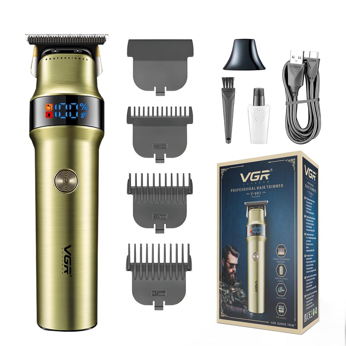 VGR V-991 Professional Hair Trimmer, Ceramic and Stainless Steel Blade