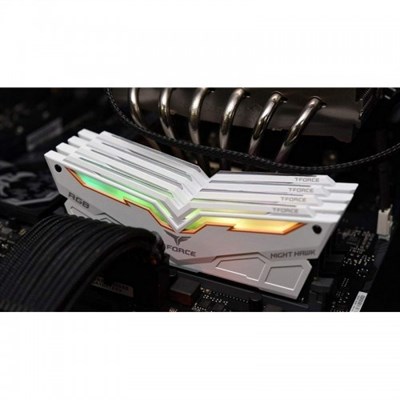 TeamGroup T-Force NightHawk RGB White DDR4 3600MHz 16GB (8GBx2) RAM