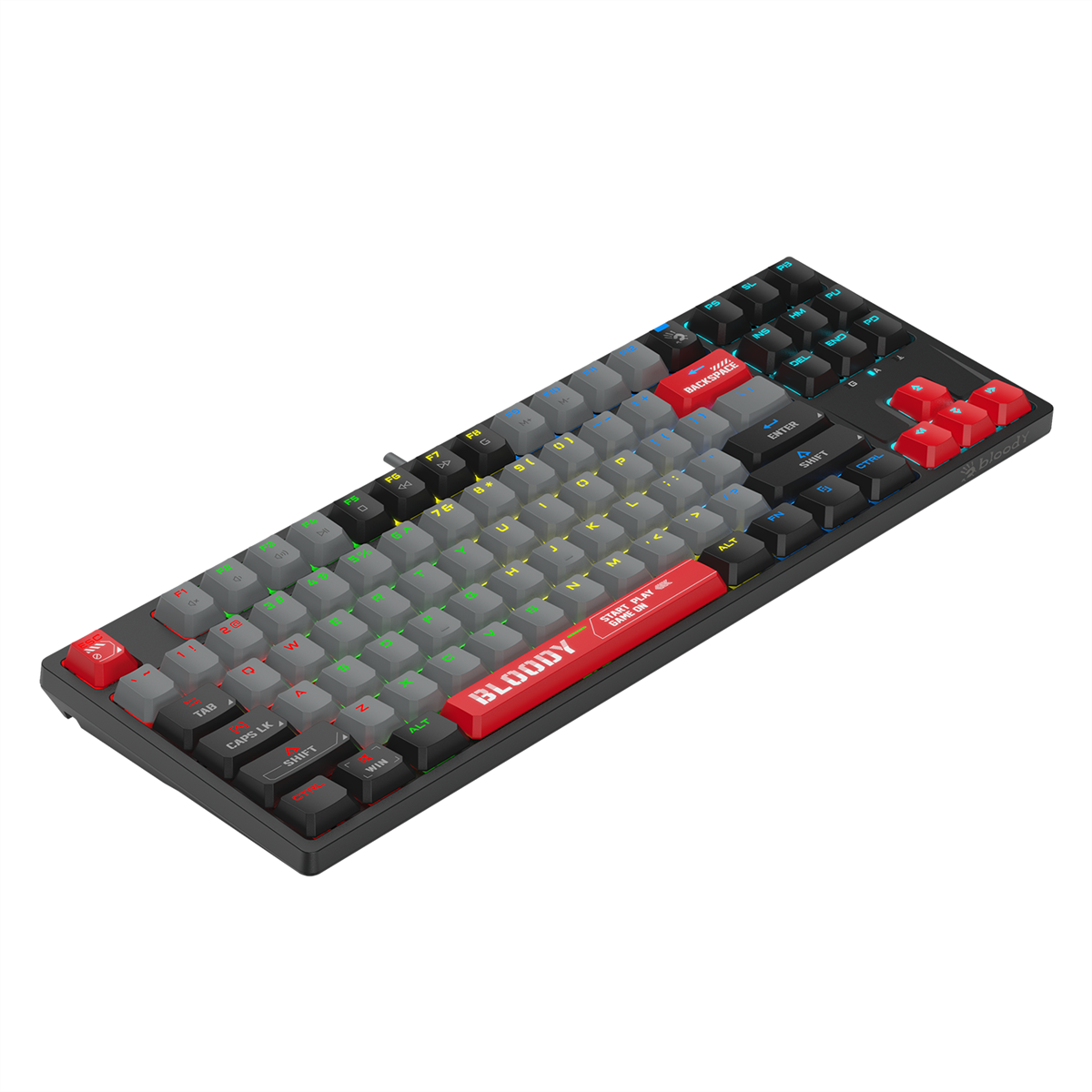 A4Tech Bloody S87 TenKeyLess RGB Mechanical Switch Hot Swappable Gaming ...