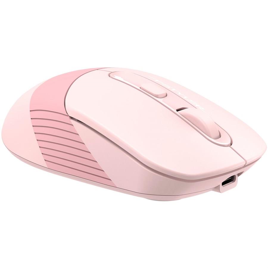 A4Tech Fstyler FB10CS Rechargeable Wireless Mouse Pink - White
