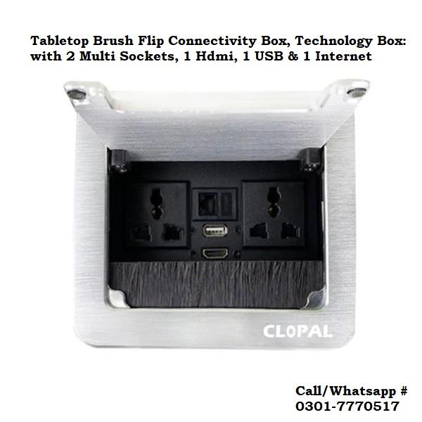 Table Socket Technology Tabletop Brush Flip Connectivity Box in ...
