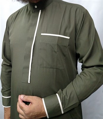 Green Saudi Style Thobe in Pakistan for Rs. 5000.00 | Al-Rijaal